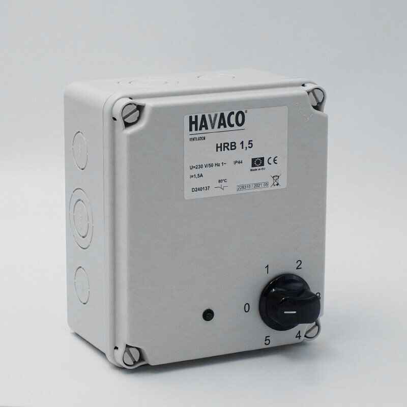 Transformatorowy regulator obrotów HRB HAVACO | VENTIA | Produkty
